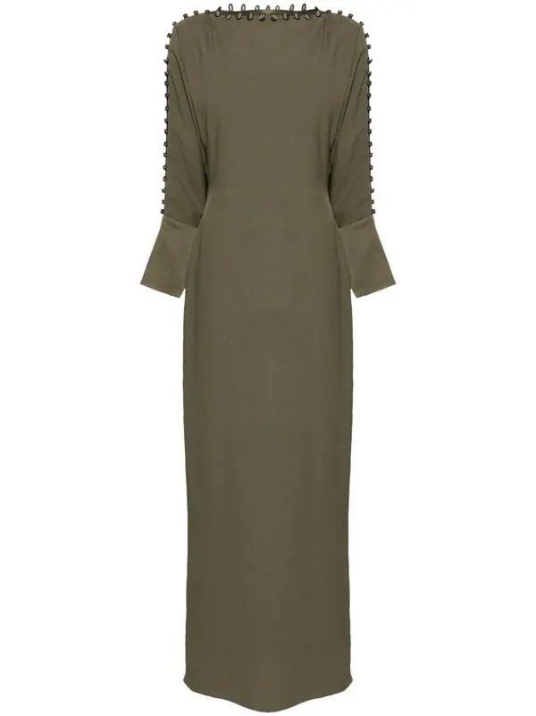 TALLER MARMO Mila Button-detail Cady Dress - Green