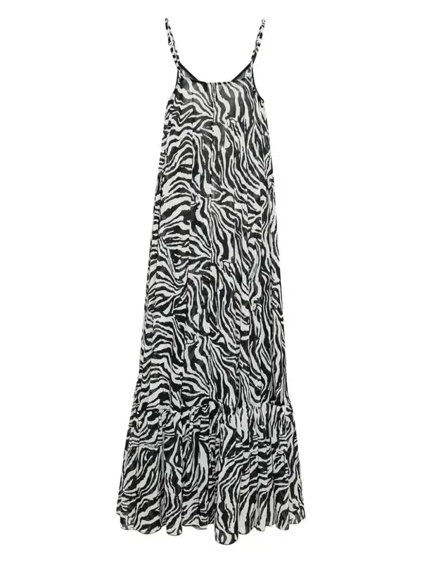 ROTATE BY BIRGER CHRISTENSEN X Reina Olga Zebra-print Maxi Dress