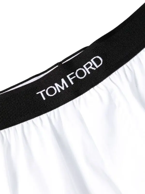 TOM FORD Logo-waistband Boxer Shorts - White