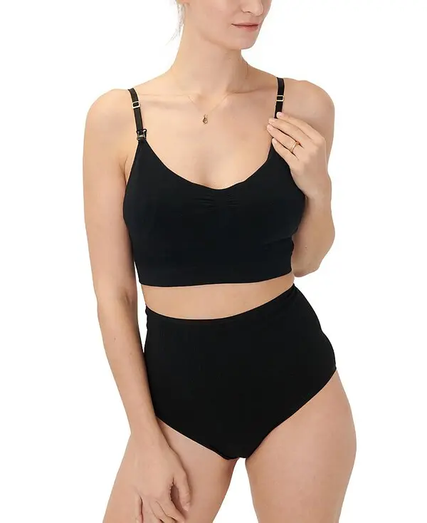 Hatch Collection The Essential Maternity Wireless Pumping And Nursing Bra - Black