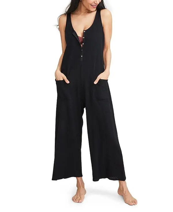 Hatch Collection Maternity Nursing Friendly Jumpsuit - Black