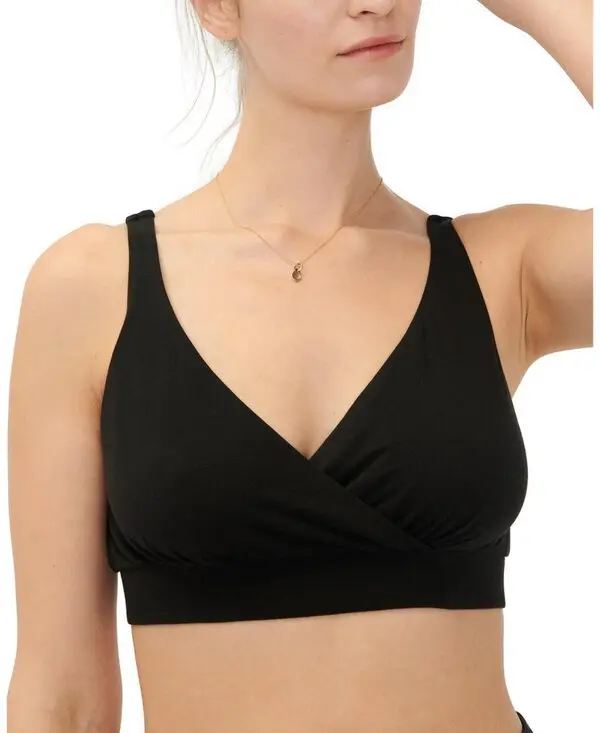 Hatch Collection The Dream Feed Nursing Friendly And Sleep Bralette - Black