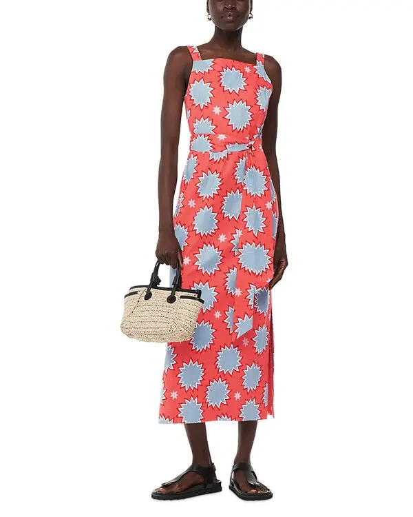 Whistles Sunburst Print Midi Dress