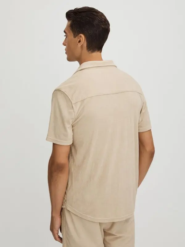 Paige Terry Cuban Collar Shirt - Natural