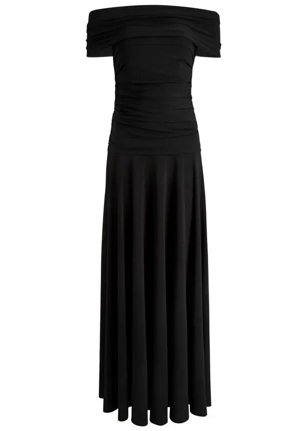 Talbot Runhof Off-the-shoulder Stretch Gown