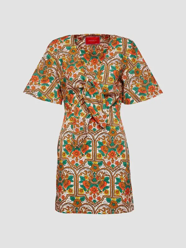 La DoubleJ Peek-a-boo Mini Dress - Corte White Rust
