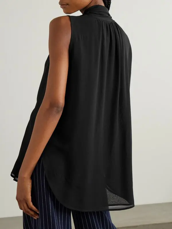 Max Mara Mela Pussy-bow Silk-chiffon Blouse