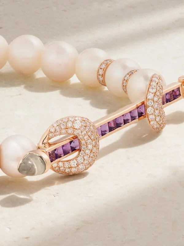 ANANYA 18-karat Rose Multi-stone Bracelet - Gold