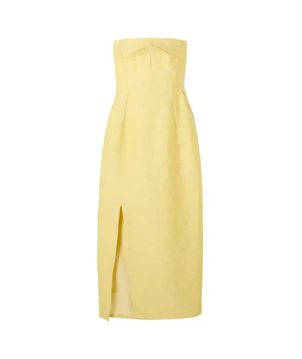 EMILIA WICKSTEAD Pola Strapless Cloqué-jacquard Maxi Dress