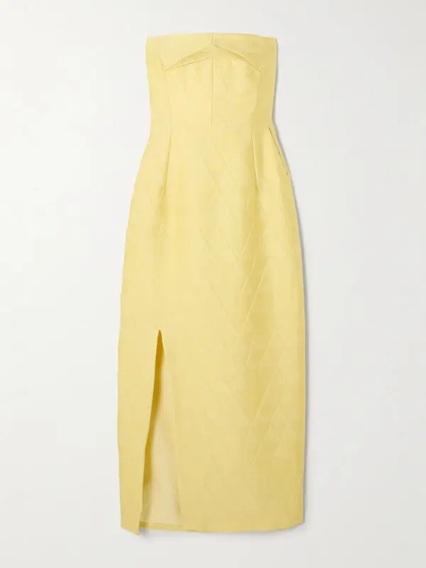 EMILIA WICKSTEAD Pola Strapless Cloqué-jacquard Maxi Dress