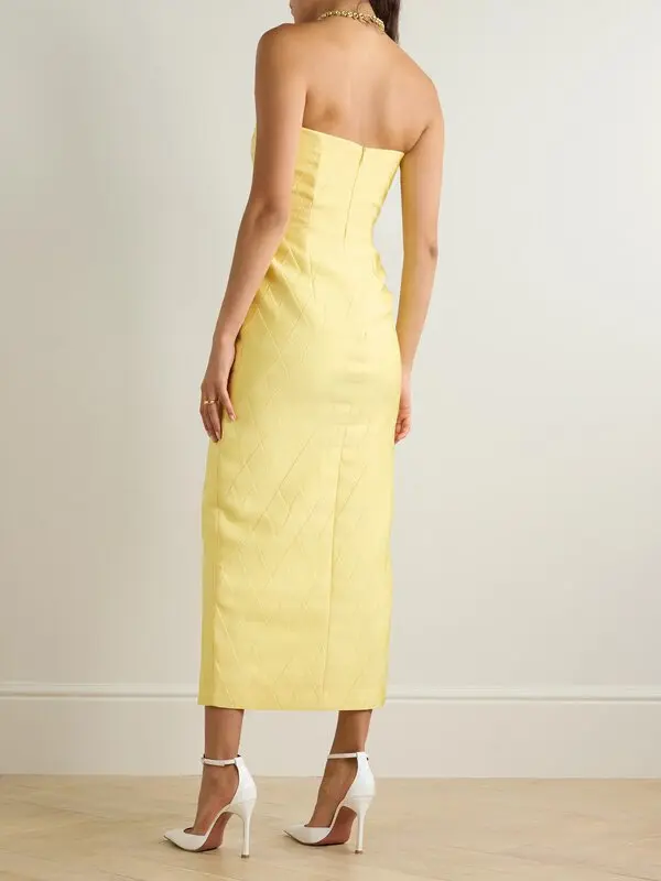 EMILIA WICKSTEAD Pola Strapless Cloqué-jacquard Maxi Dress