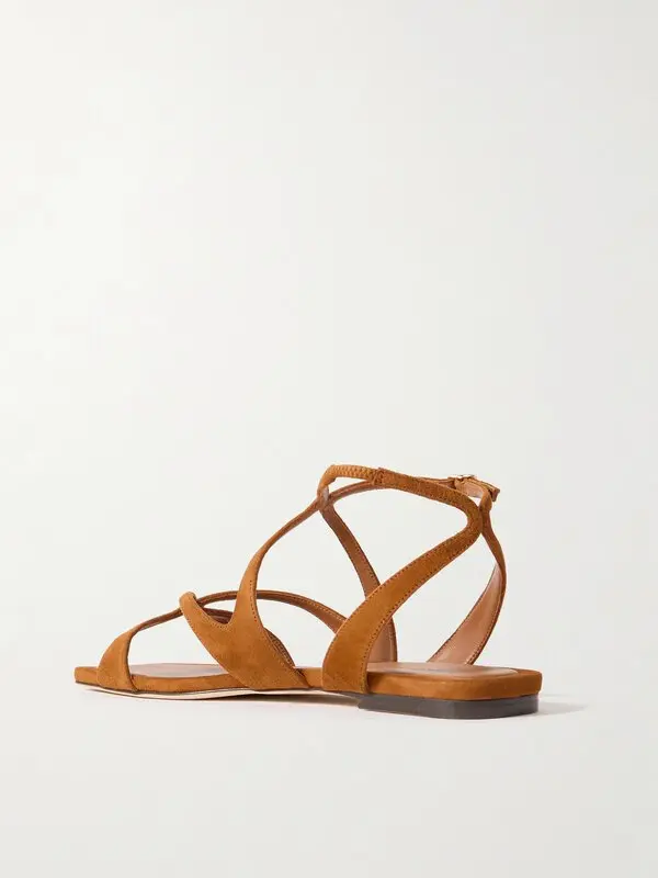 JIMMY CHOO Ayla Suede Sandals - Brown