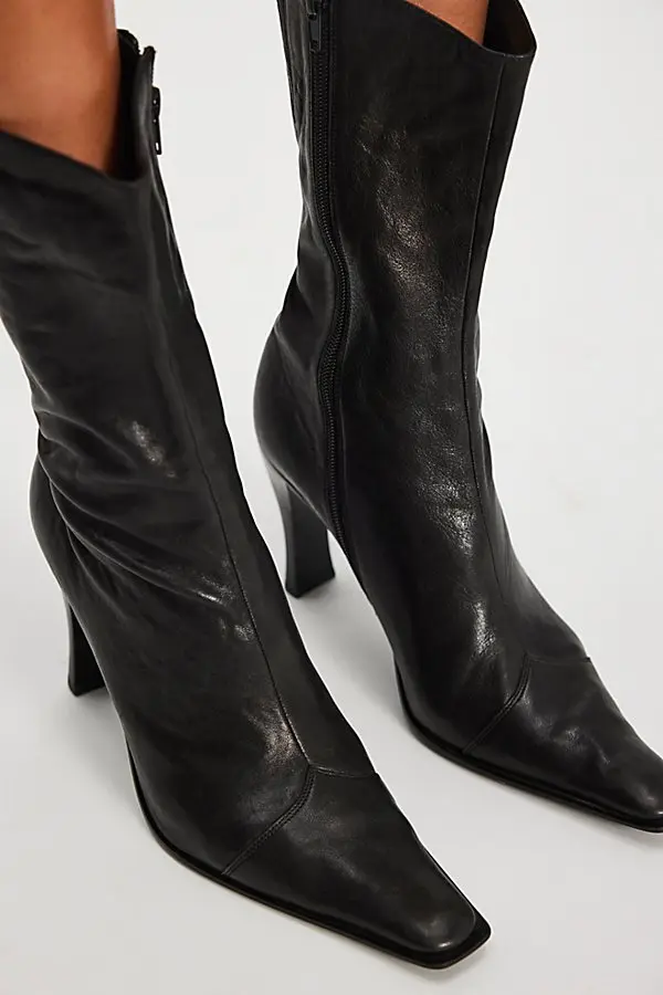 Jeffrey Campbell Sweet Talker Boots - Black Distressed