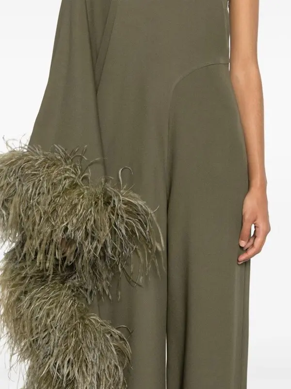 TALLER MARMO Ebro Feather-trim Jumpsuit