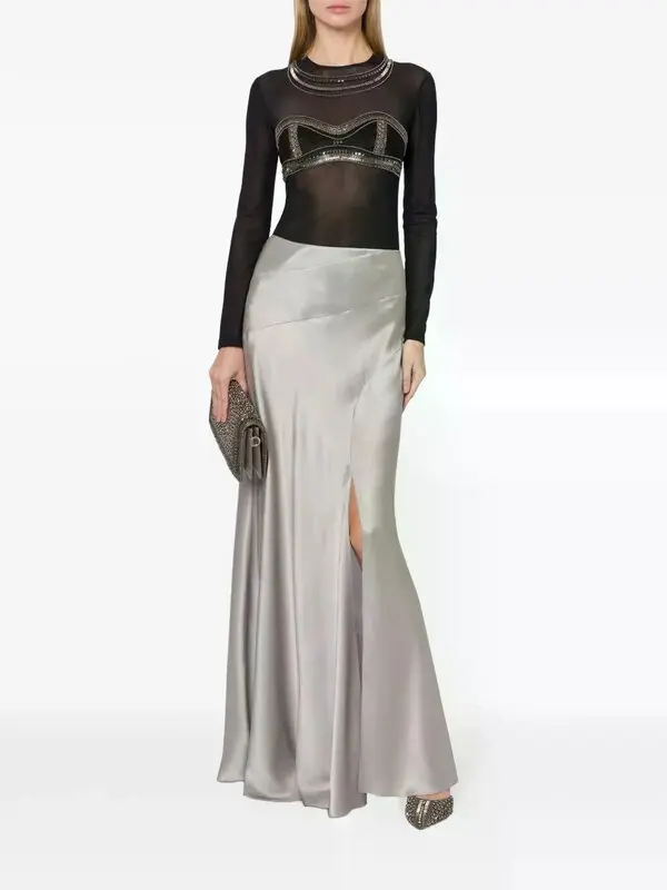 Alberta Ferretti Fluted Maxi Skirt