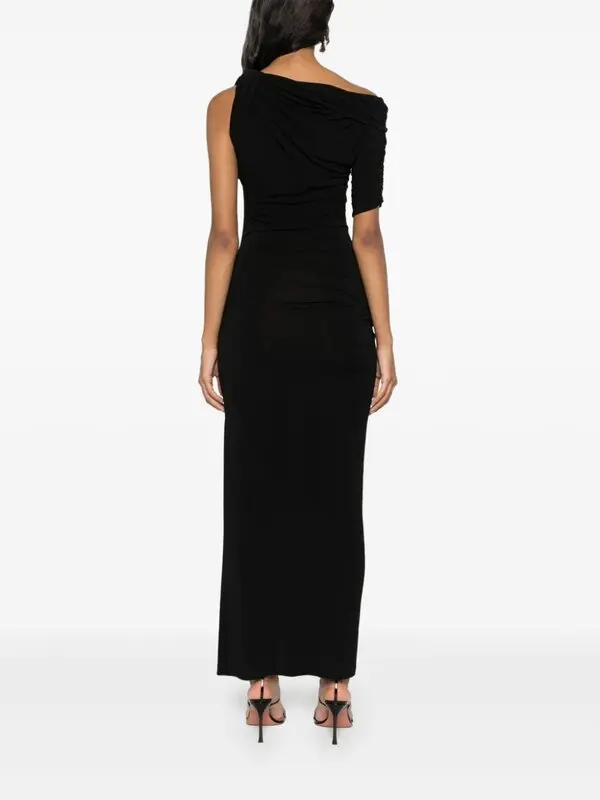 Jacquemus Drapeado Midi Dress - Black