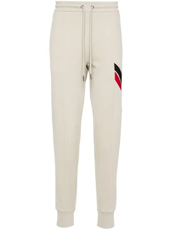 Moncler Stripe-detail Logo-appliqué Track Pants