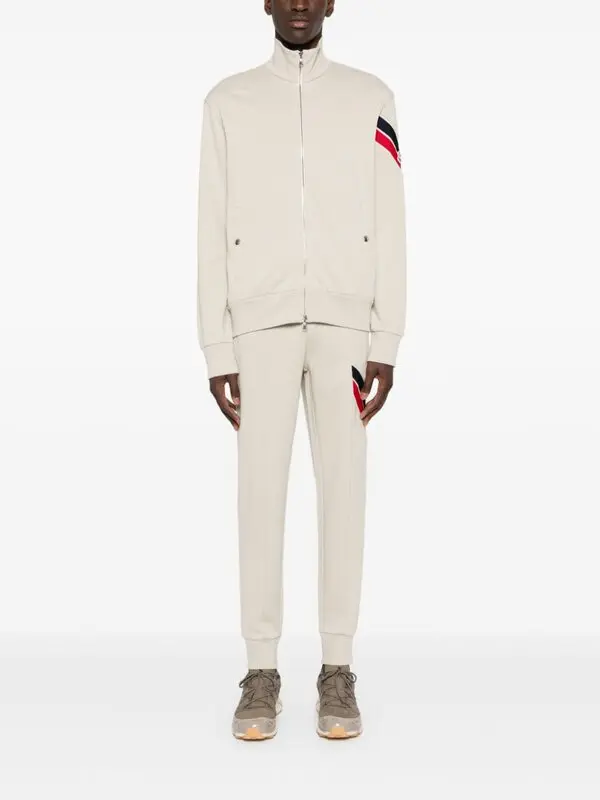 Moncler Stripe-detail Logo-appliqué Track Pants