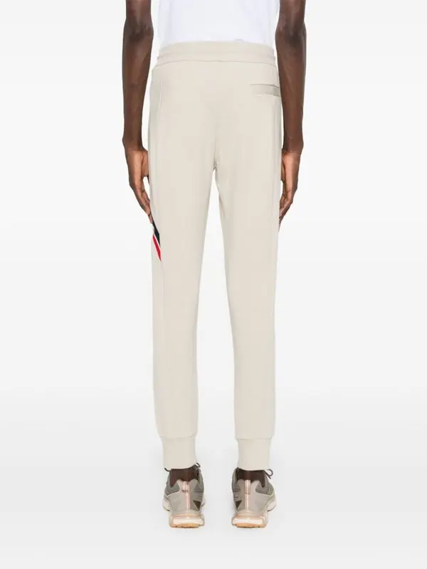Moncler Stripe-detail Logo-appliqué Track Pants