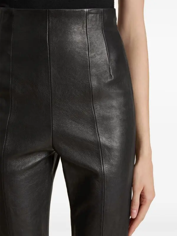 Khaite Leather Tapered Trousers
