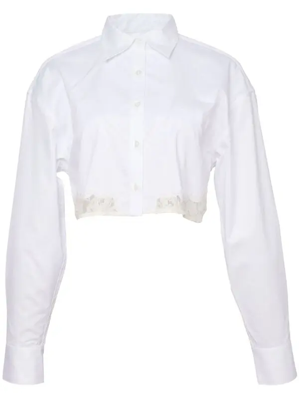 FLEUR DU MAL Poplin Cropped Shirt