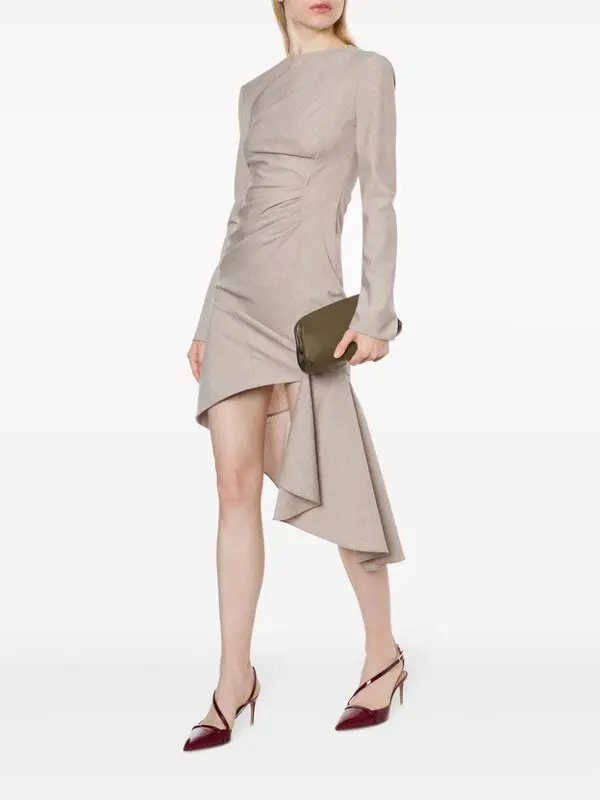 Philosophy Di Lorenzo Serafini Paneled Asymmetric Hem Mini Dress In Grey -  50% Off | Editorialist