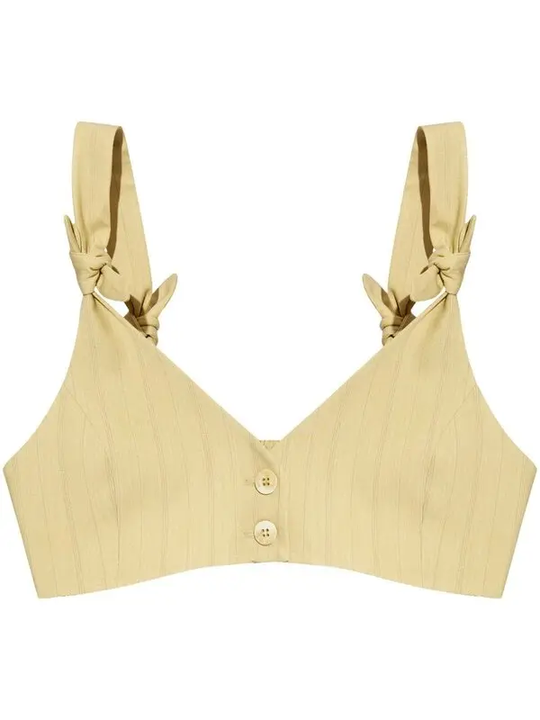 GANNI Knot-detail Cropped Top