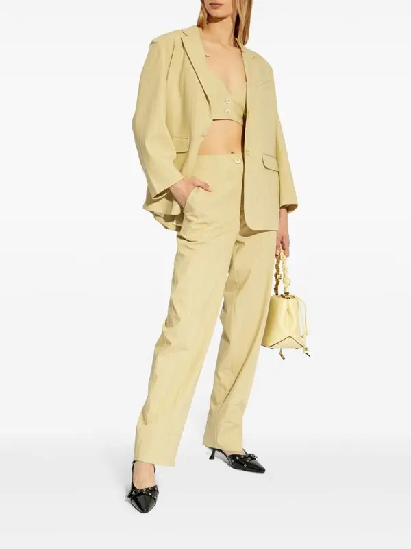 GANNI Knot-detail Cropped Top