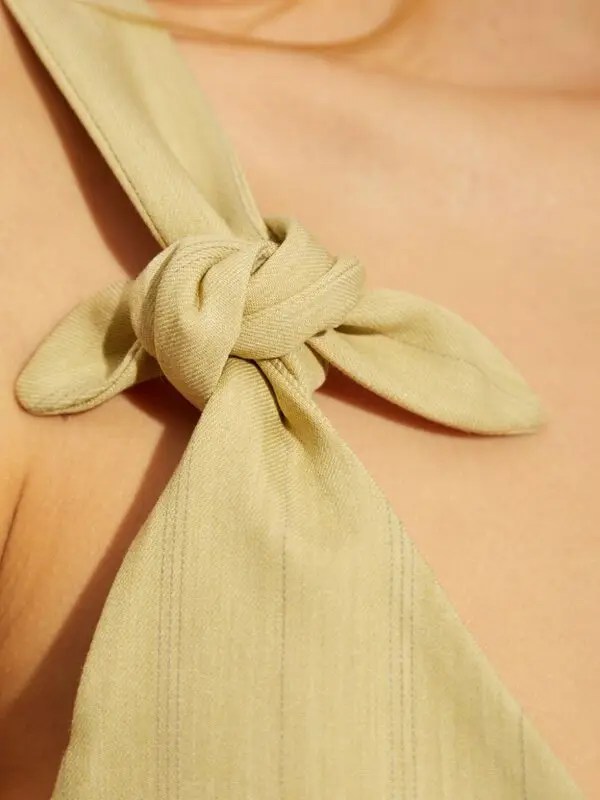 GANNI Knot-detail Cropped Top