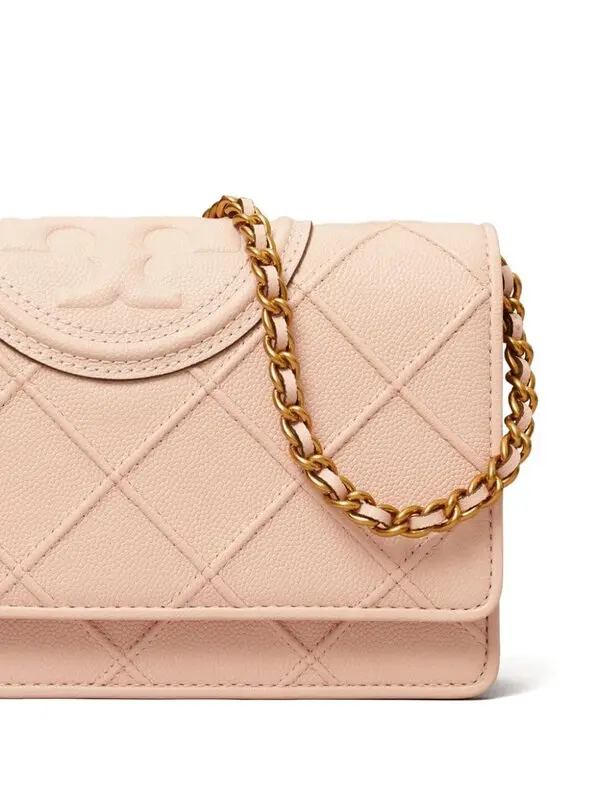Tory Burch Fleming Soft Chain Grained-leather Wallet