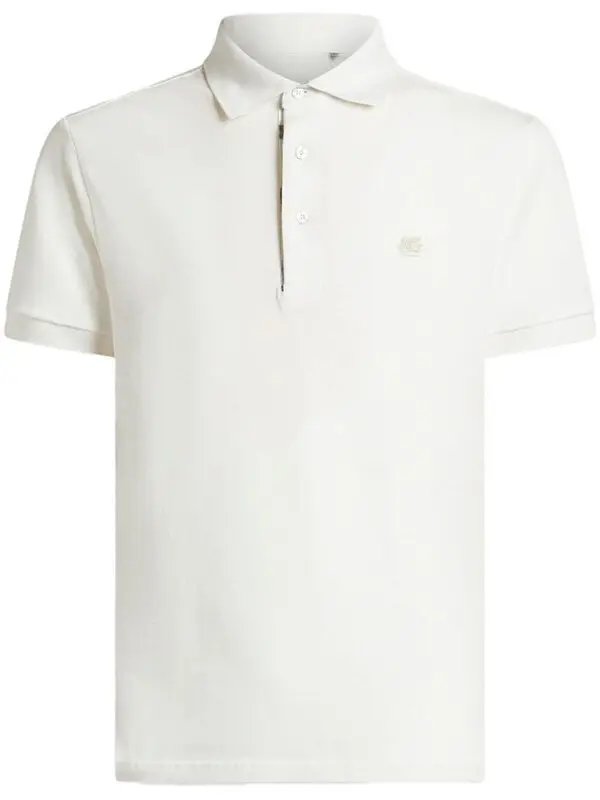 Etro Pegaso-embroidered Polo Shirt - White