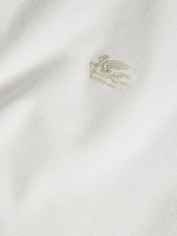 Etro Pegaso-embroidered Polo Shirt - White