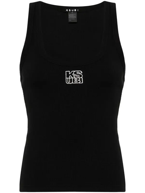 Ksubi Stacked Origin Ribbed Tank Top - Black