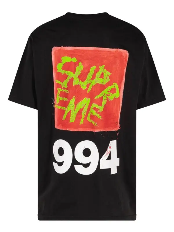 Supreme Paint Cotton T-shirt - Black