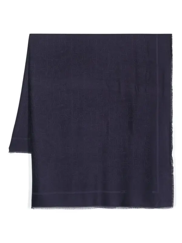 Elisabetta Franchi Logo-jacquard Scarf - Blue