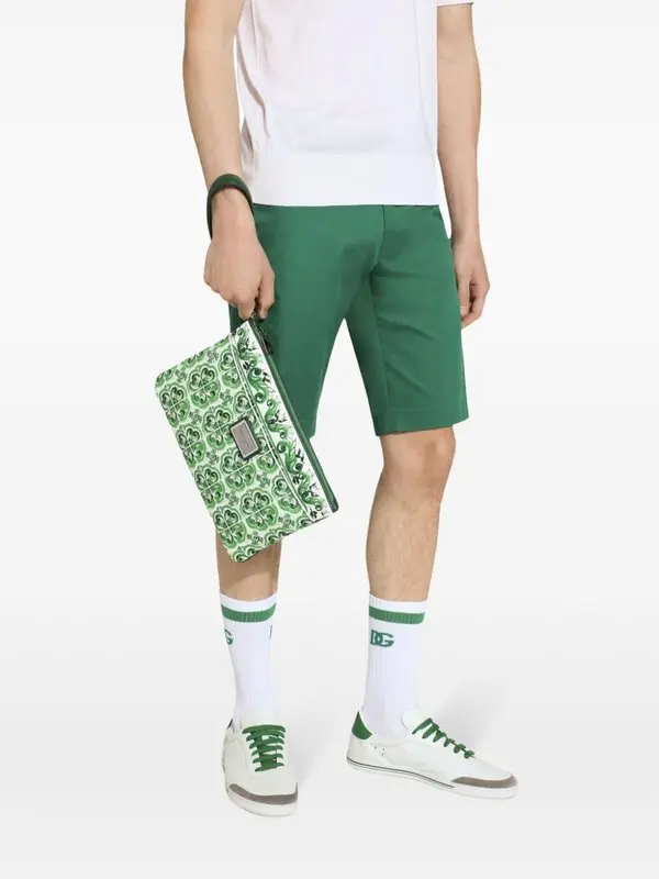 Dolce & Gabbana All-over Print Clutch - Green