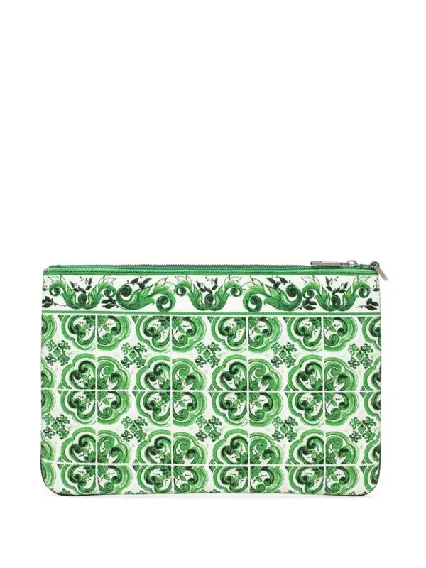 Dolce & Gabbana All-over Print Clutch - Green