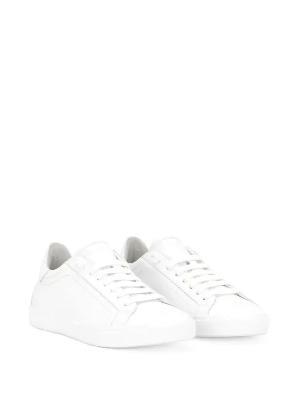 Dolce & Gabbana Portofino Vintage Leather Sneakers - White