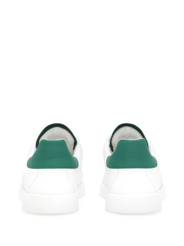 Dolce & Gabbana Portofino Leather Sneakers - White