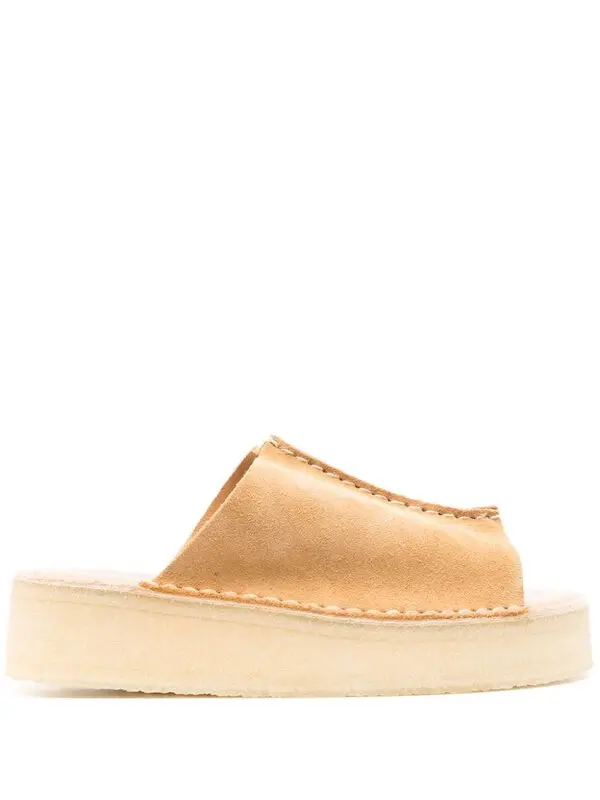 Clarks Suede Wedge Slides