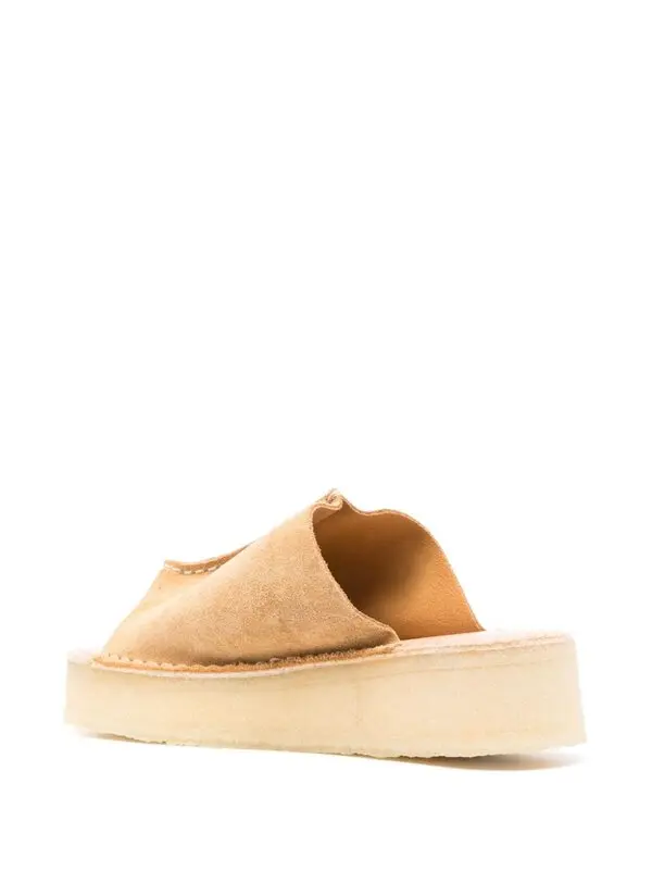 Clarks Suede Wedge Slides