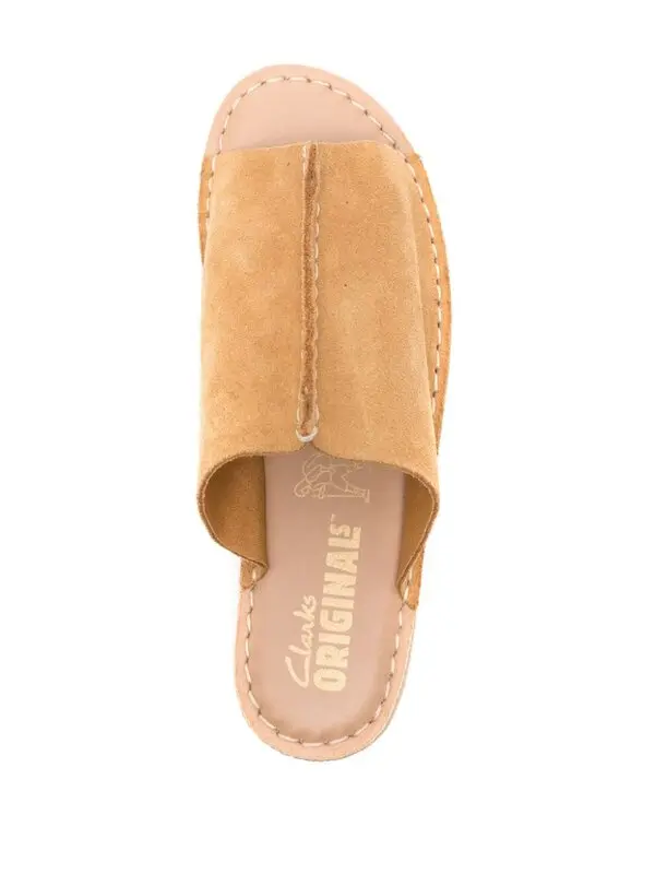 Clarks Suede Wedge Slides