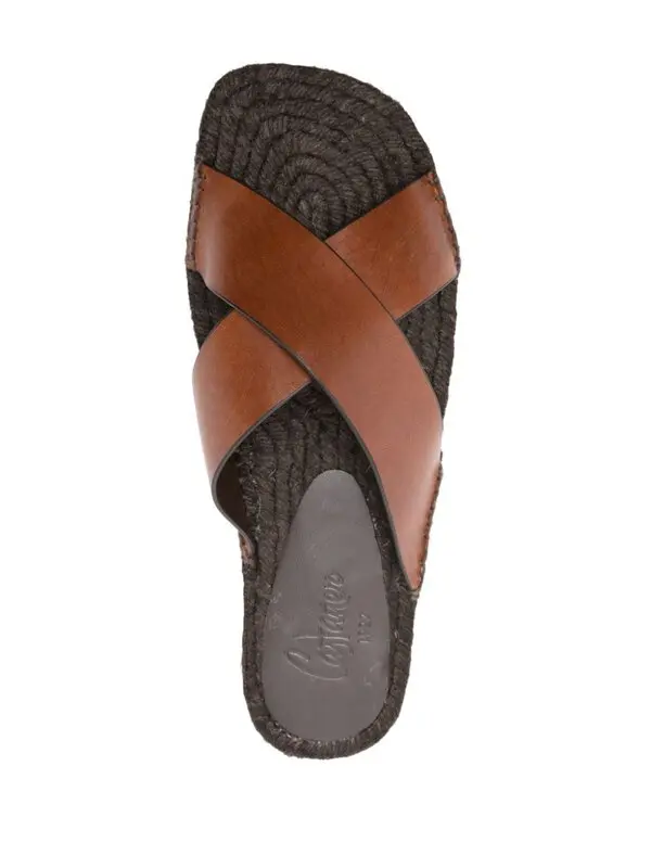 CastaÑer Kevin Leather Espadrille Slides