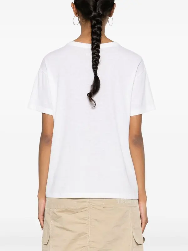 Zadig&Voltaire Marta Short Sleeve T-shirt With Zv Wings Embellishment - White