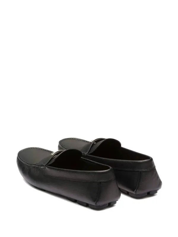 Prada Triangle-logo Leather Loafers