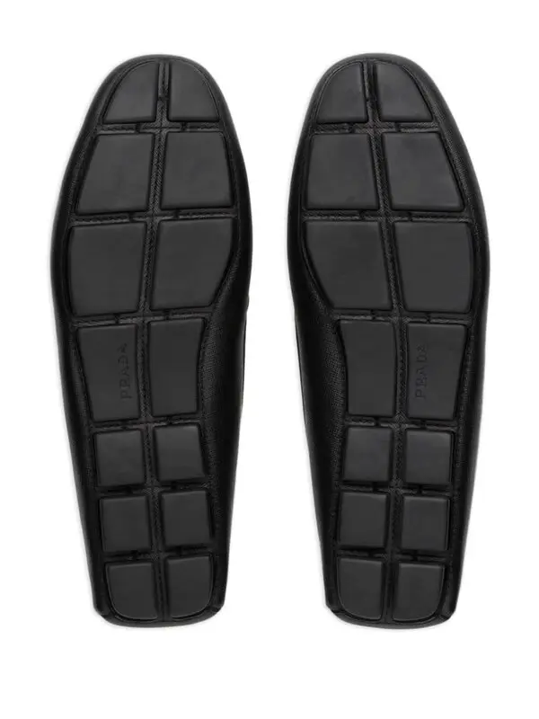 Prada Triangle-logo Leather Loafers
