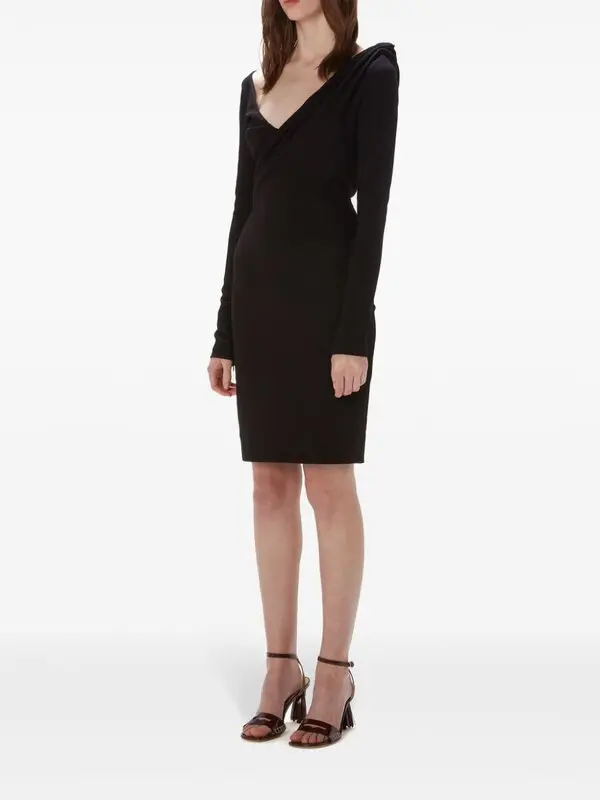 JW Anderson V-neck Midi Dress - Black