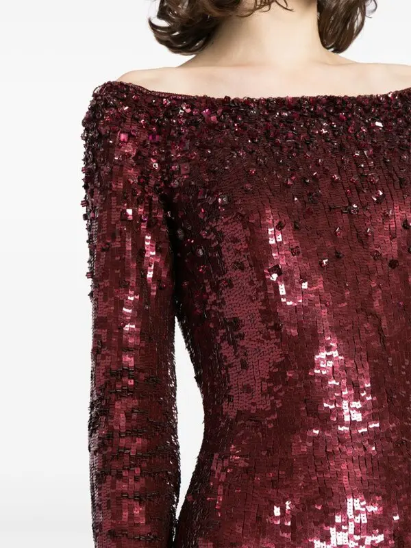 Jenny Packham Ballroom Blitz Sequin-embellished Dress - Red