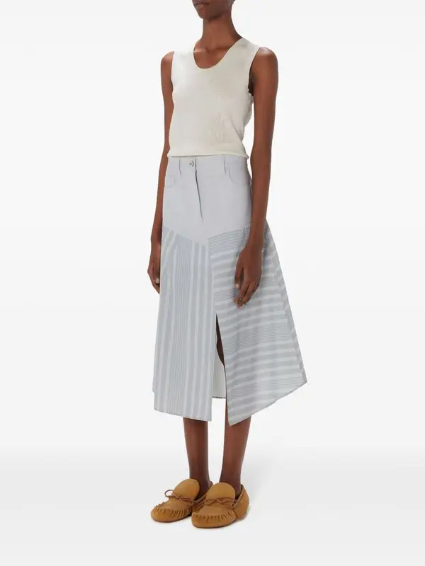 JW Anderson Hanky-hem Asymmetric Skirt - Grey