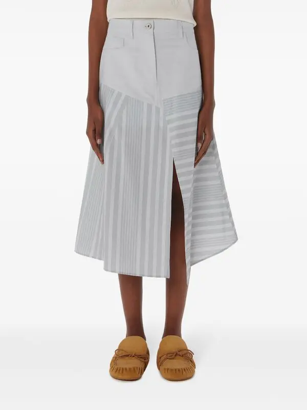 JW Anderson Hanky-hem Asymmetric Skirt - Grey